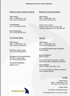 Markham Brokers | Claims